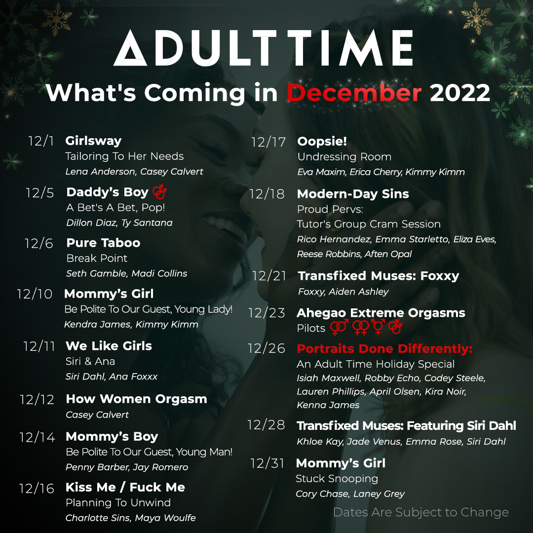 What's Coming In December 2022 - Adult Time Blog